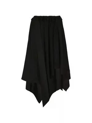 Yohji Yamamoto Asymmetric Hem Skirt - Black
