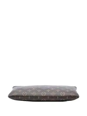 LOUIS VUITTON Monogram Canvas Daily Pouch Clutch Bag - Brown