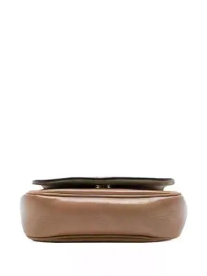 Gucci Soho Patent Leather Chain Flap Crossbody Bag - Brown