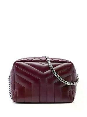Saint Laurent 2019 Small Matelasse Calfskin Loulou Bowling Bag Crossbody Bag - Red