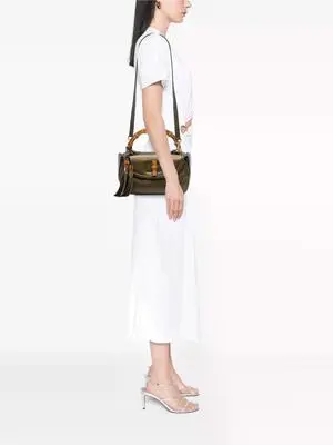 Gucci Medium Leather New Bamboo Satchel - Brown