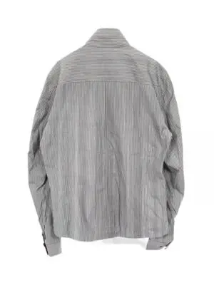 Dolce & Gabbana 2010s Stand-collar Striped Shirt Jacket