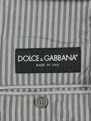 Dolce & Gabbana 2010s Stand-collar Striped Shirt Jacket