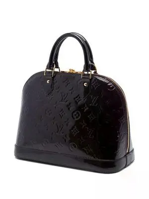 LOUIS VUITTON Monogram Vernis Alma Pm Handbag - Purple