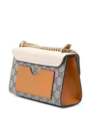 Gucci Gg Supreme Padlock Crossbody Bag - Neutrals
