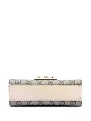 Gucci Gg Supreme Padlock Crossbody Bag - Neutrals