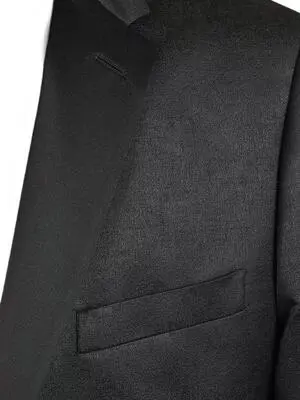 LARDINI Satin-lapel Linen Jacket