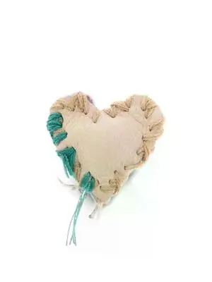 Dsquared2 Heart-shaped Leather Single Earring - Neutrals