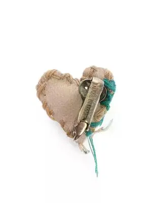 Dsquared2 Heart-shaped Leather Single Earring