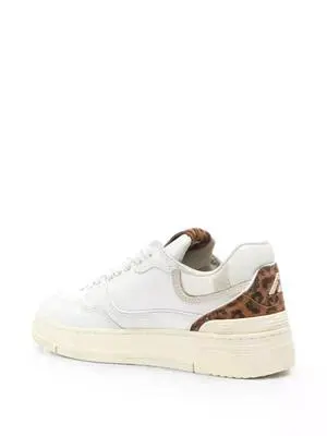 AUTRY Clc Leopard-print Sneakers - White