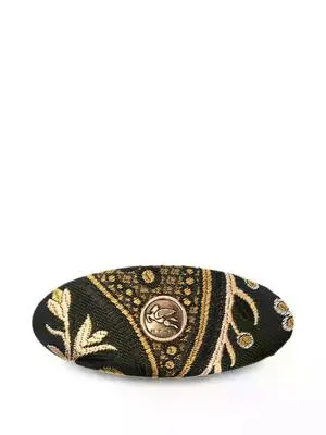 Etro Pegasus Jacquard Hair Clip - Black