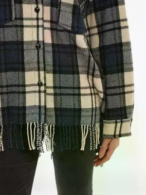 Woolrich Fringed Checked Overshirt