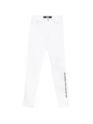 Karl Lagerfeld Logo-print Skinny Jeans - White
