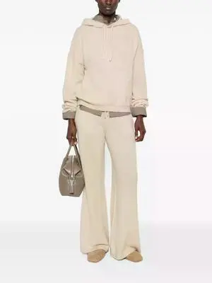 7 For All Mankind Drawstring-waist Wide-leg Trousers - Neutrals