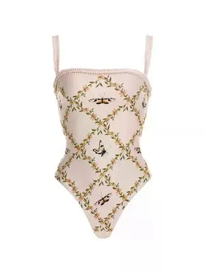 Agua Bendita Limon Azucar One Piece Swimsuit - White