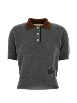 Marni Cashmere Polo Shirt - Grey