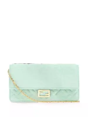 Fendi Baguette Ff Shoulder Bag - Green