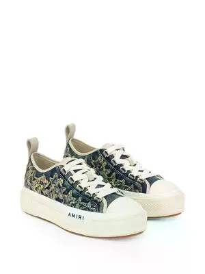 Amiri Denim Court Low Sneakers - Blue