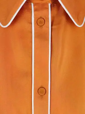 Raquel Diniz Silk Shirt With Contrast Piping