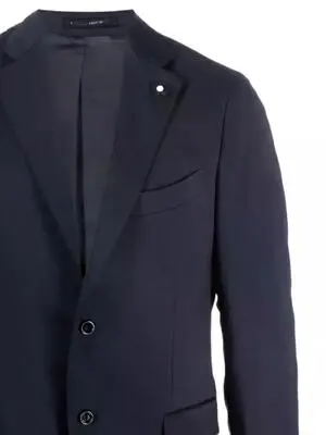 LARDINI Flower-patch Single-breasted Blazer