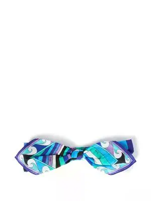 Emilio Pucci Cotton Headband With Bow - Blue