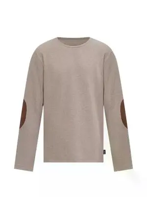 MAISON MARGIELA Ribbed Knit Sweater With Elbow Patches - Neutrals
