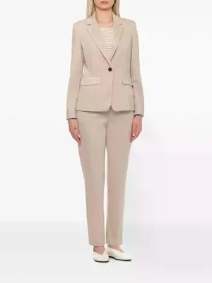 EMME Single-breasted Notched-lapel Jacket - Neutrals