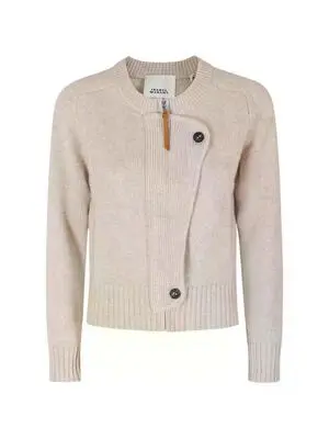 Isabel Marant Étoile Murielle Asymmetric Zip-fastening Cardigan - Neutrals