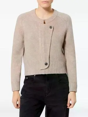 Isabel Marant Étoile ISABEL MARANT Asymmetric Zip-Fastening Cardigan Neutrals