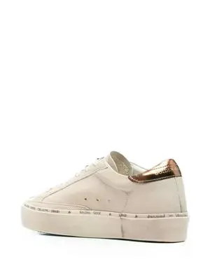 GOLDEN GOOSE Hi Star Leopard Print Leather Platform Sneakers