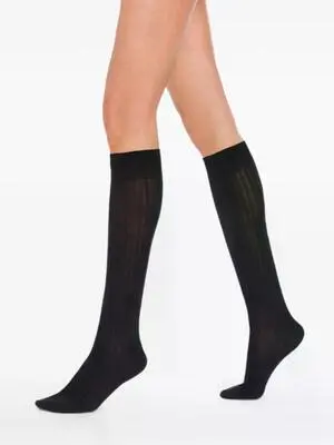 Wolford Ribbed Knee-high Socks