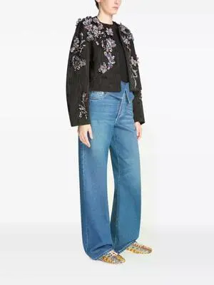 Dries Van Noten Embroidered Moiré Jacket
