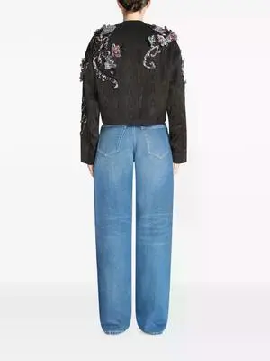 Dries Van Noten Embroidered Moiré Jacket