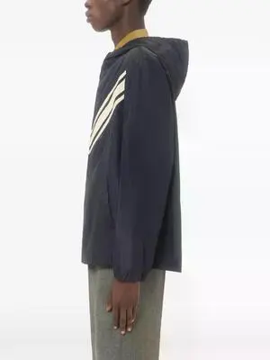 Valentino Garavani Lightweight Nylon Hooded Windbreaker With V-inlaid Detail