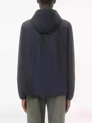 Valentino Garavani Lightweight Nylon Hooded Windbreaker With V-inlaid Detail