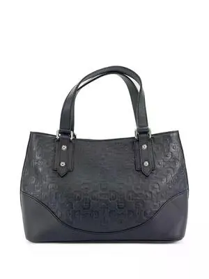 Gucci Horsebit Pattern Leather Handbag - Black