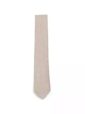 Canali Textured-finish Silk Tie - Neutrals