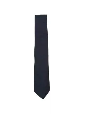 Canali Diamond-weave Wool Tie - Blue