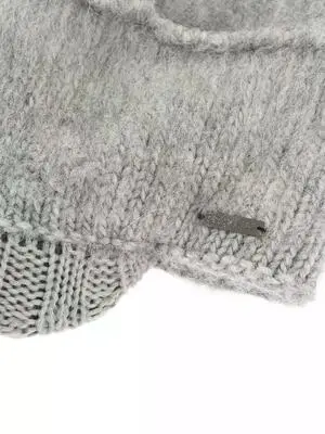 Dsquared2 Chunky Knit Pom-pom Beanie Hat With Visor