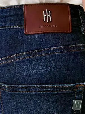 FRACOMINA Carrot Logo-plaque Whiskered Jeans
