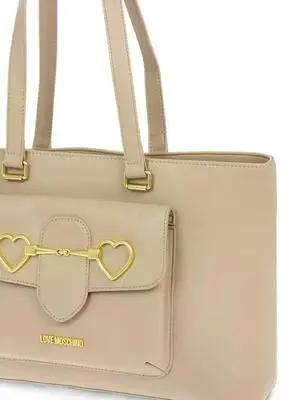 Moschino Heart-clasp Pocket Shoulder Bag