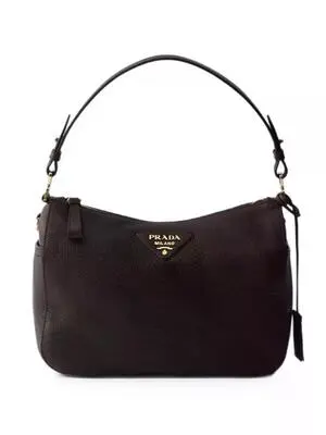 Prada Medium Leather Shoulder Bag - Brown