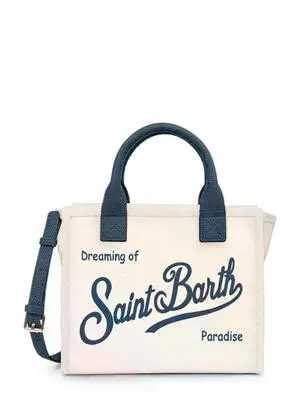 MC2 SAINT BARTH Vanity Logo-print Leather Medium Tote Bag