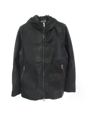 Emporio Armani 2000s Hooded Leather Jacket