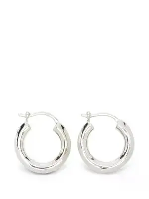 Versace Greca Hoop Earrings - Silver