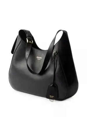 Prada Large Leather Bag - Black