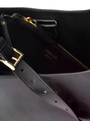 Prada Large Leather Bag - Black