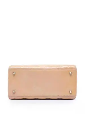 Dior Patent Cannage Lady Satchel - Brown