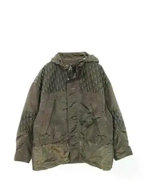 Dior Patterned Hooded Jacket - Green