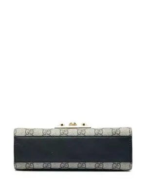 Gucci Gg Supreme Padlock Crossbody Bag - Black